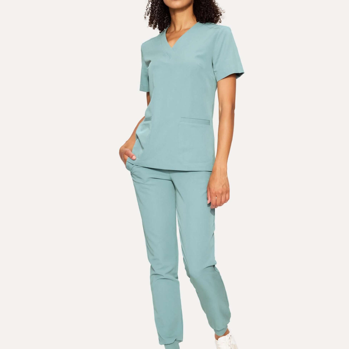 Medical set of women's sage - Moxi sweatshirt and Welt pants – Medka